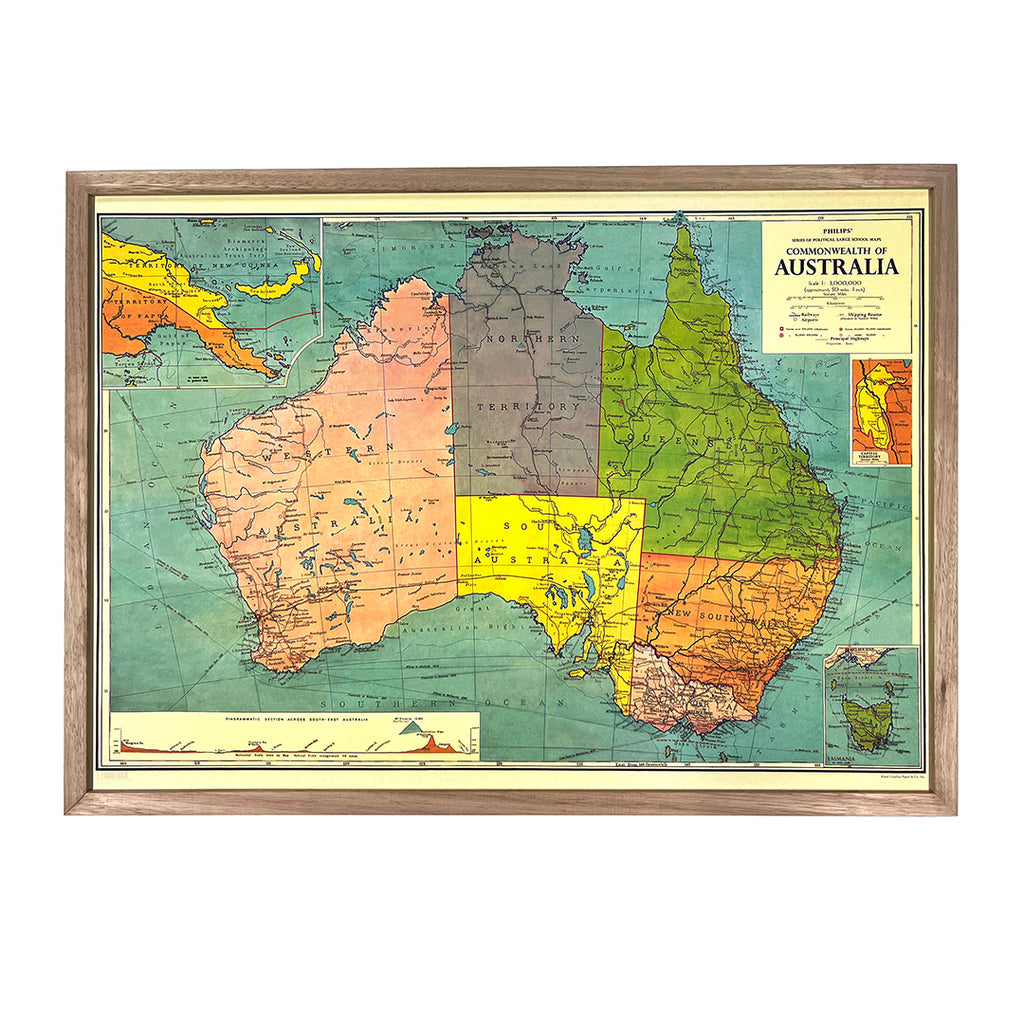 Australia Framed Map Pinboard, Push Pin Travel Map, Travel Map Pin ...